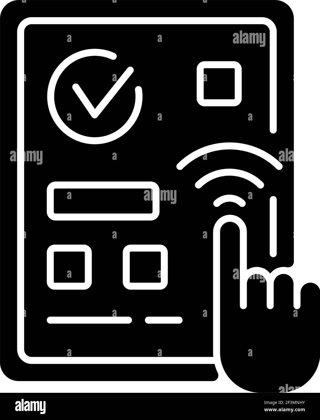 Predictive touch technology black glyph icon Stock Vector Image & Art ...