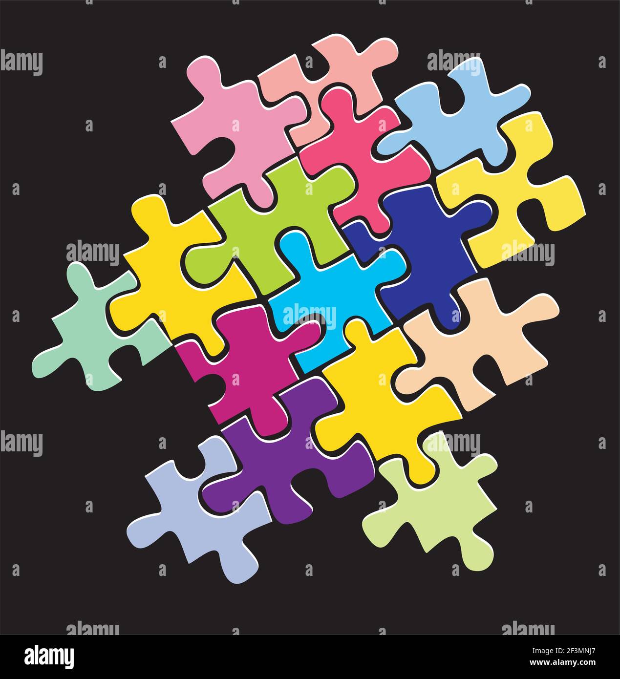 Colorful puzzle background Stock Vector Image & Art - Alamy