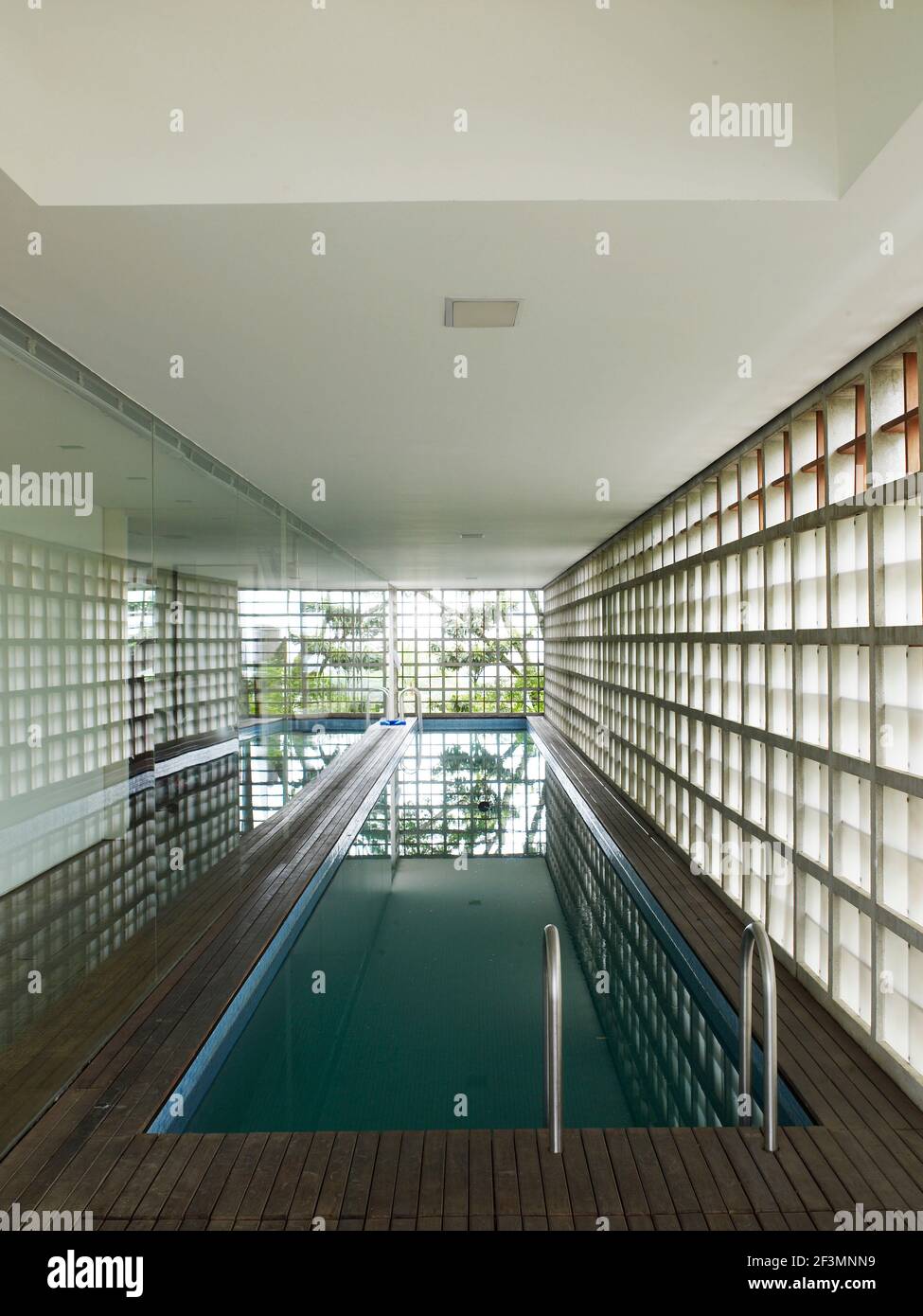 Indoor lap pool in Brazilian home Stock Photo - Alamy