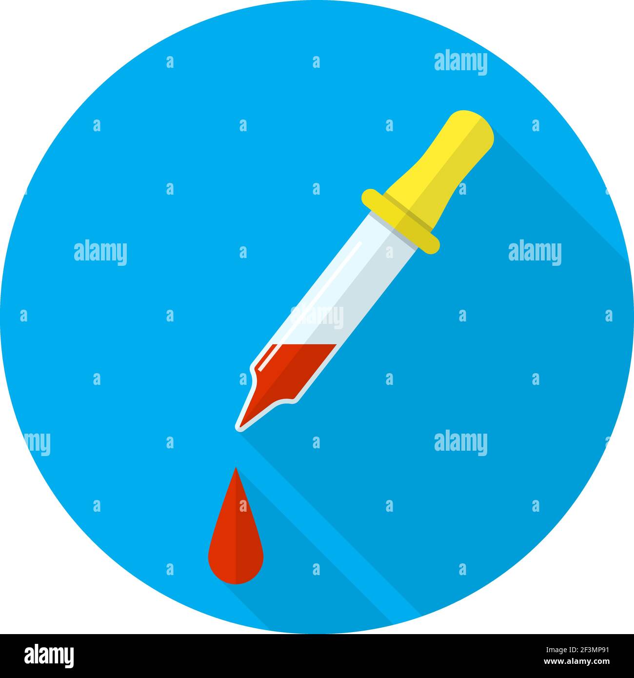 Pipette icon long shadow hi-res stock photography and images - Alamy