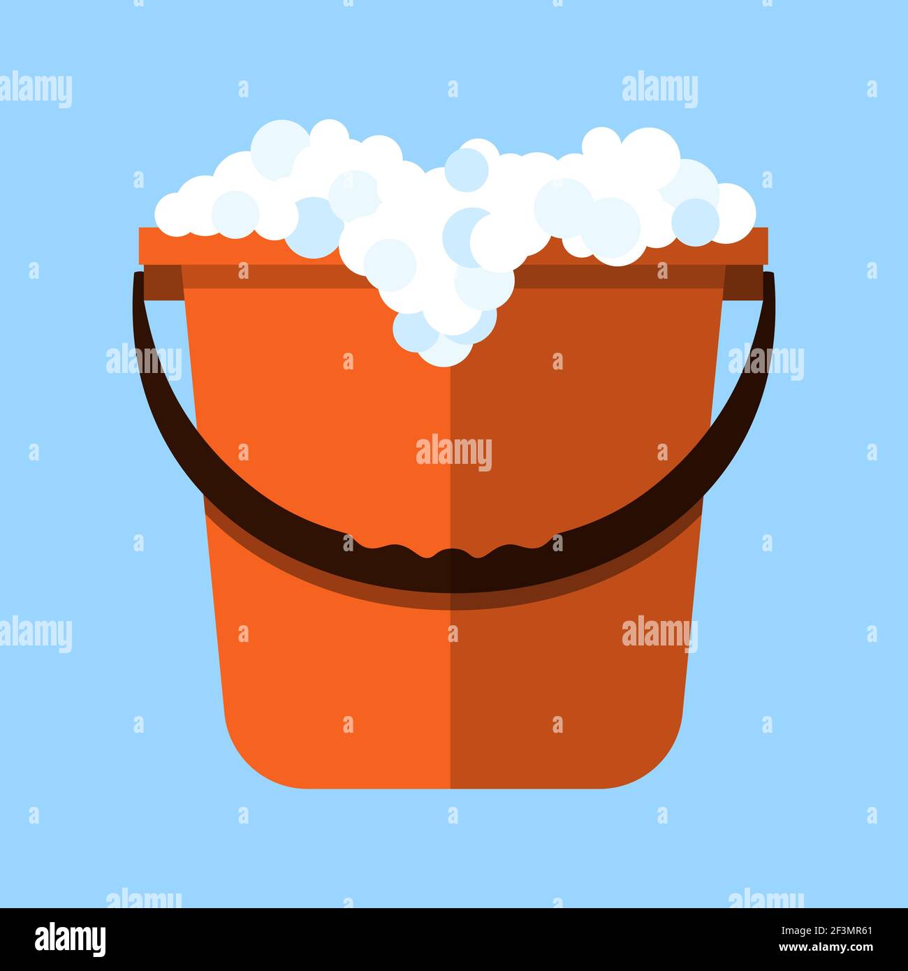 Bucket with water white background Stock Vector Images - Alamy