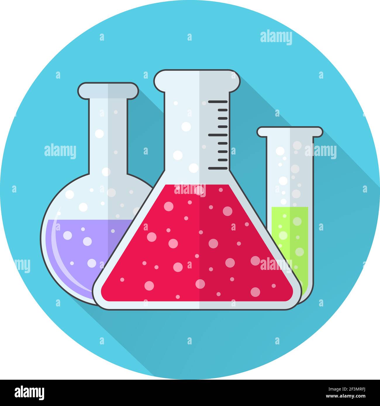 test tube flat icon Stock Vector Image & Art - Alamy