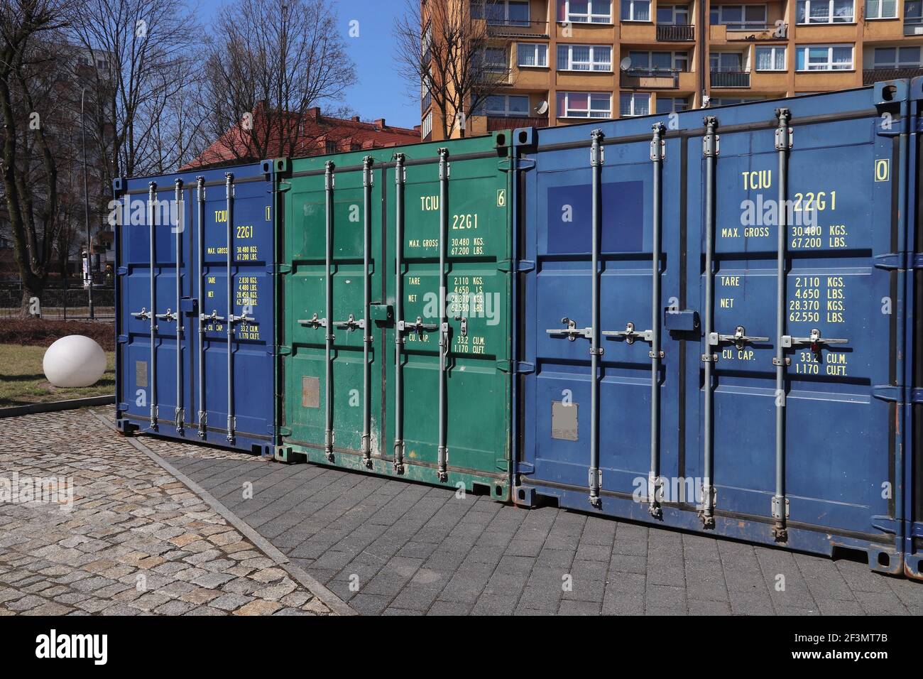 Generic freight shipping containers - cargo transportation industry ...