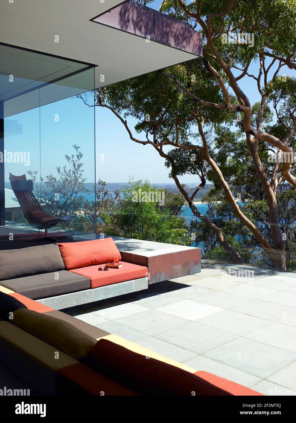 Seating on paved terrace of Palm Beach home, Australia Stock Photo - Alamy