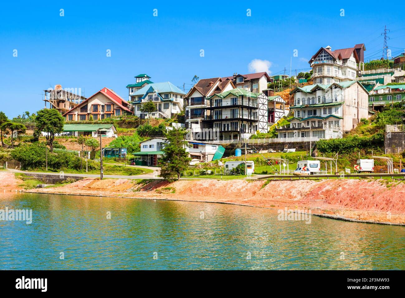 Lake Gregory and Gregory Park in Nuwara Eliya. Lake Gregory is a ...