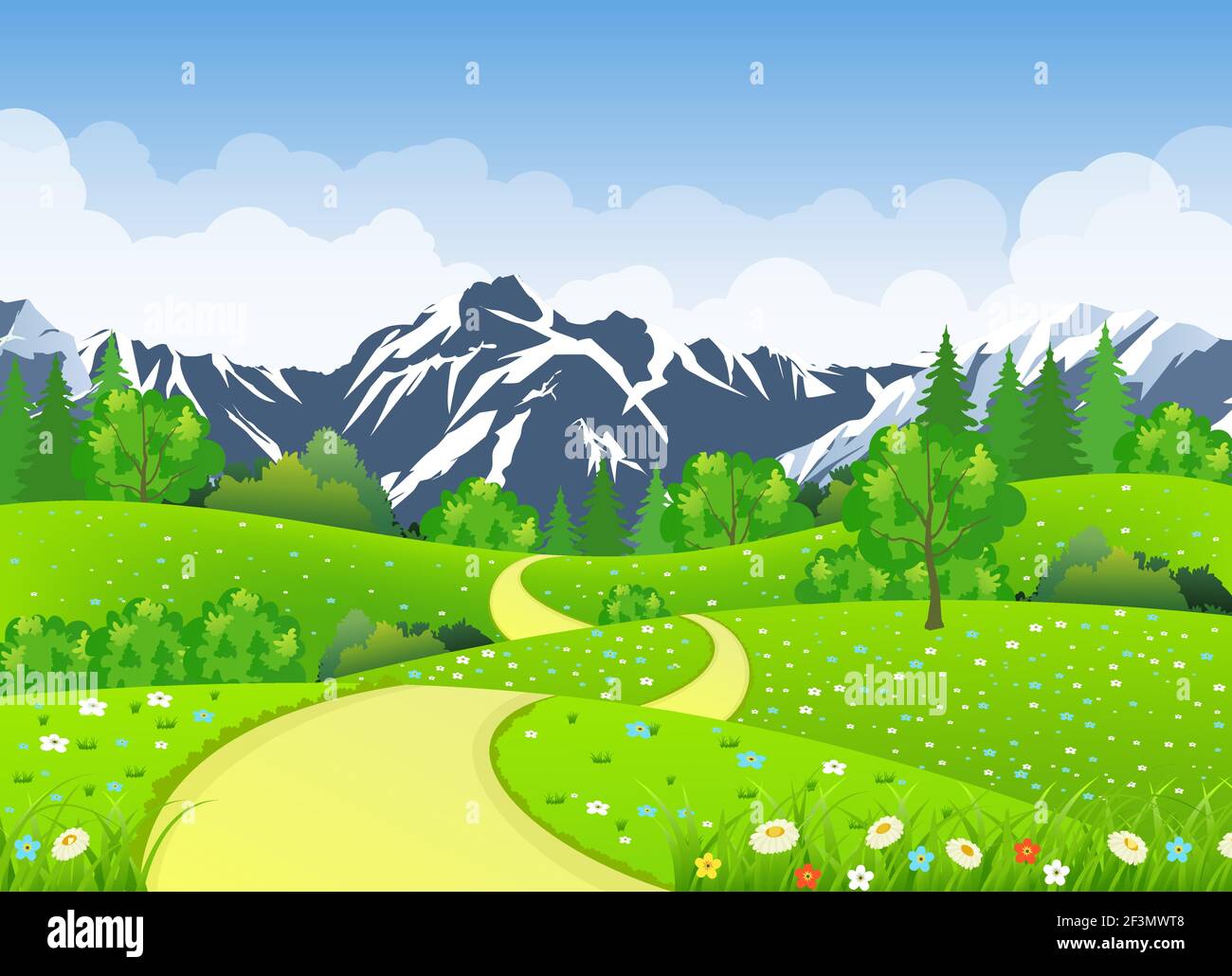 Summer Landscape Clipart