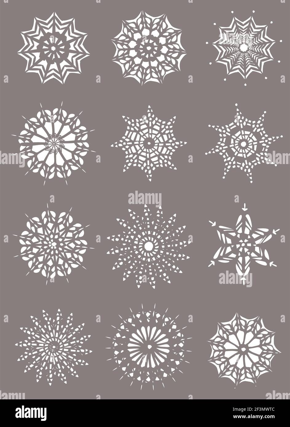 Crochet snowflakes Stock Vector Images - Alamy