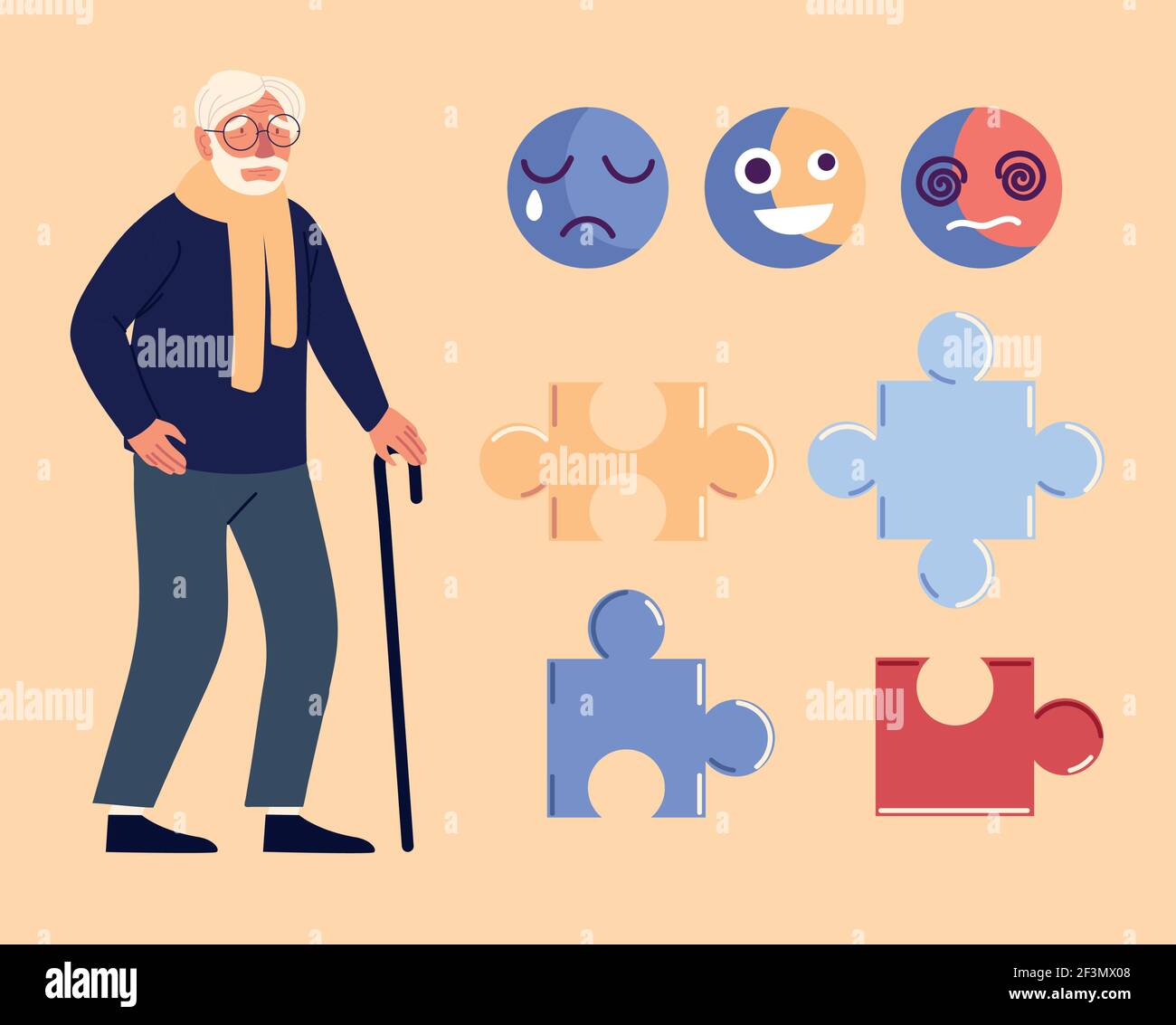 old man emotions emoji expressions Stock Vector Image & Art - Alamy