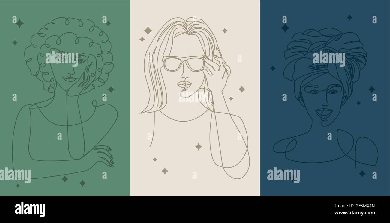three women drawn Stock Vector Image & Art - Alamy