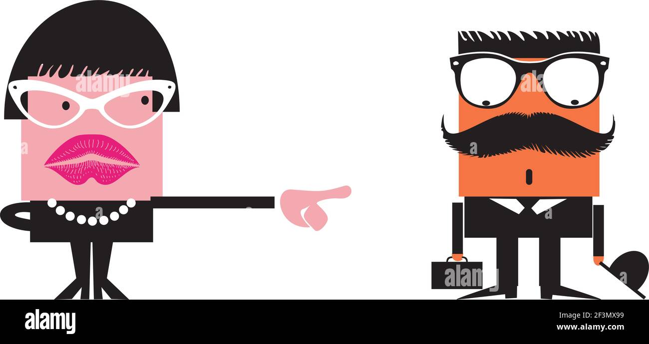 Vector illustration of funny cartoon characters Stock Vector Image ...