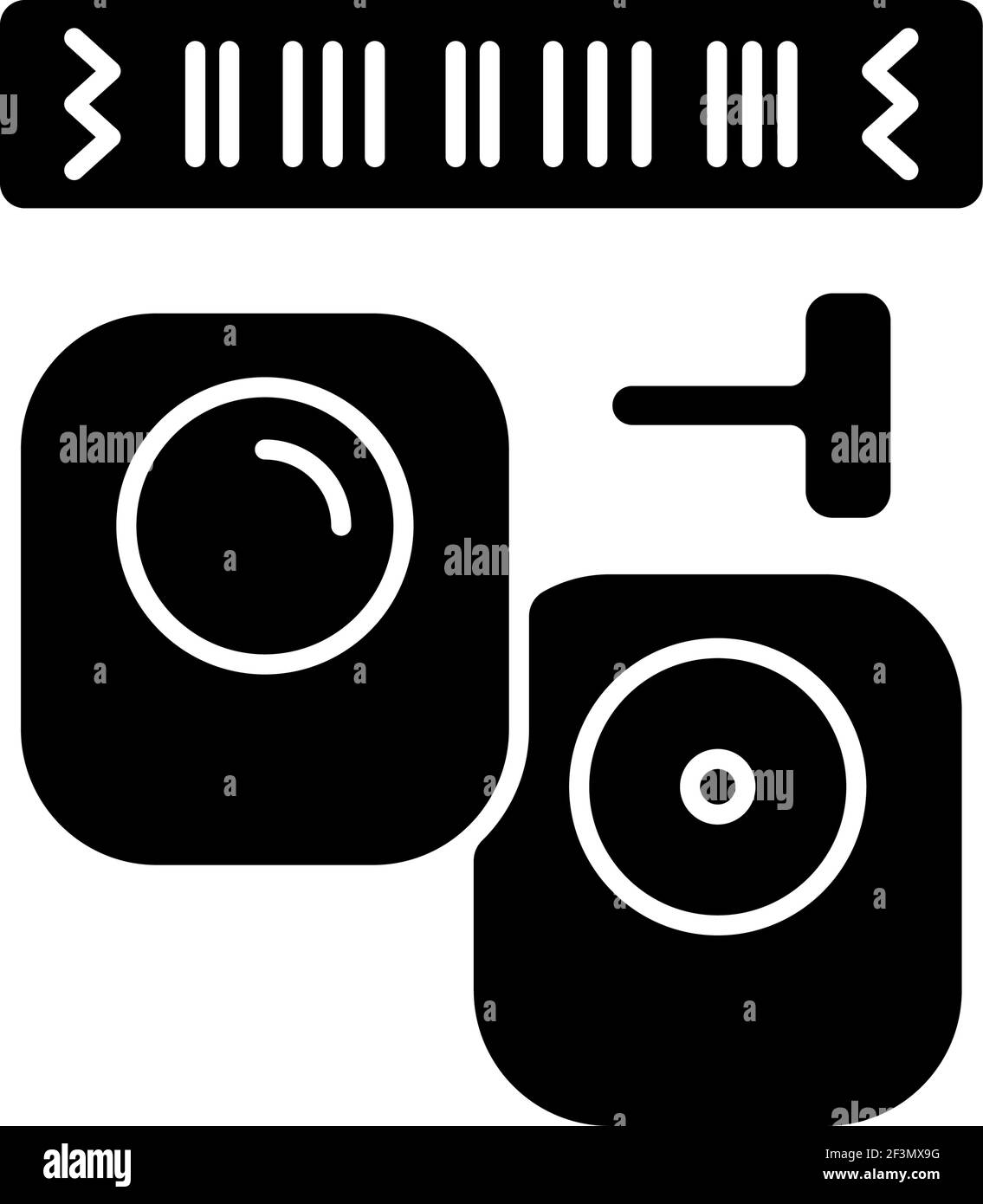 EAS tags and labels black glyph icon Stock Vector Image & Art - Alamy