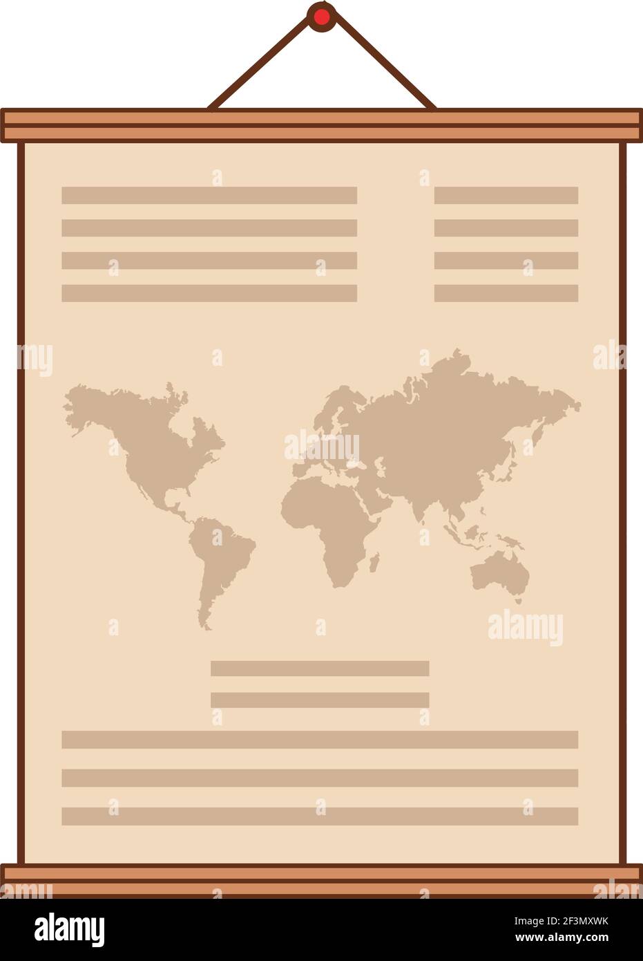 world map hanging Stock Vector Image & Art - Alamy