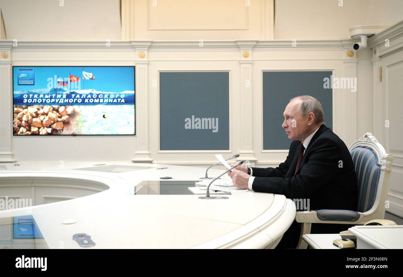 March 17, 2021. - Russia, Moscow. - Russian President Vladimir Putin ...