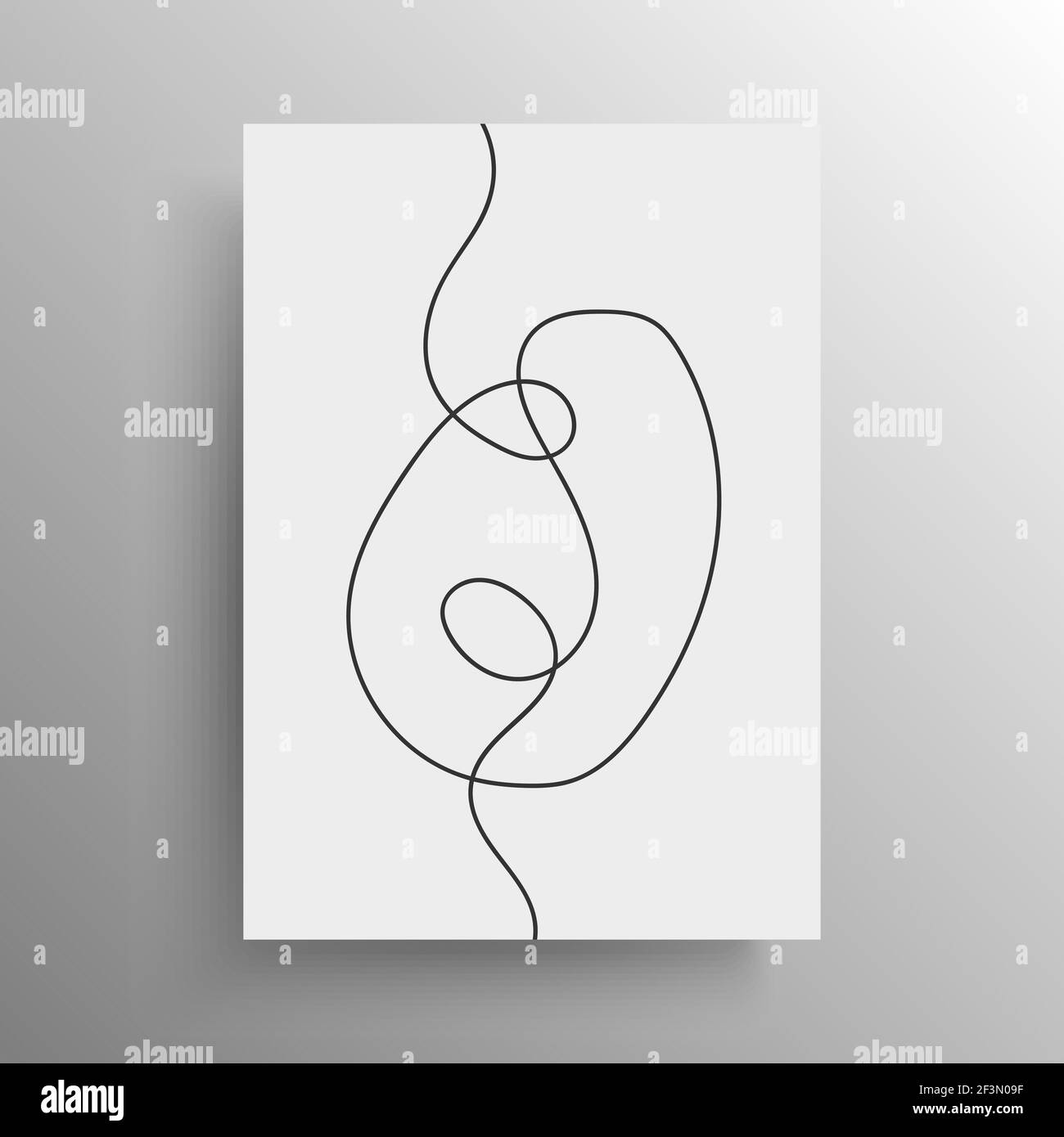 Minimalist black continuous line artistic design for cover and poster ...