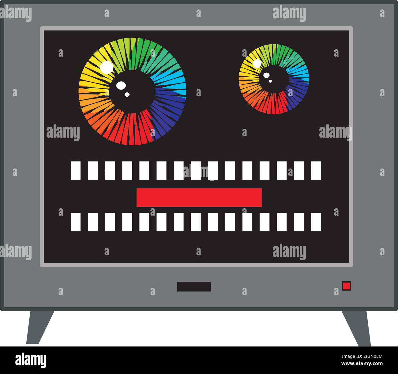 Illustration of retro TV character Stock Vector Image & Art - Alamy