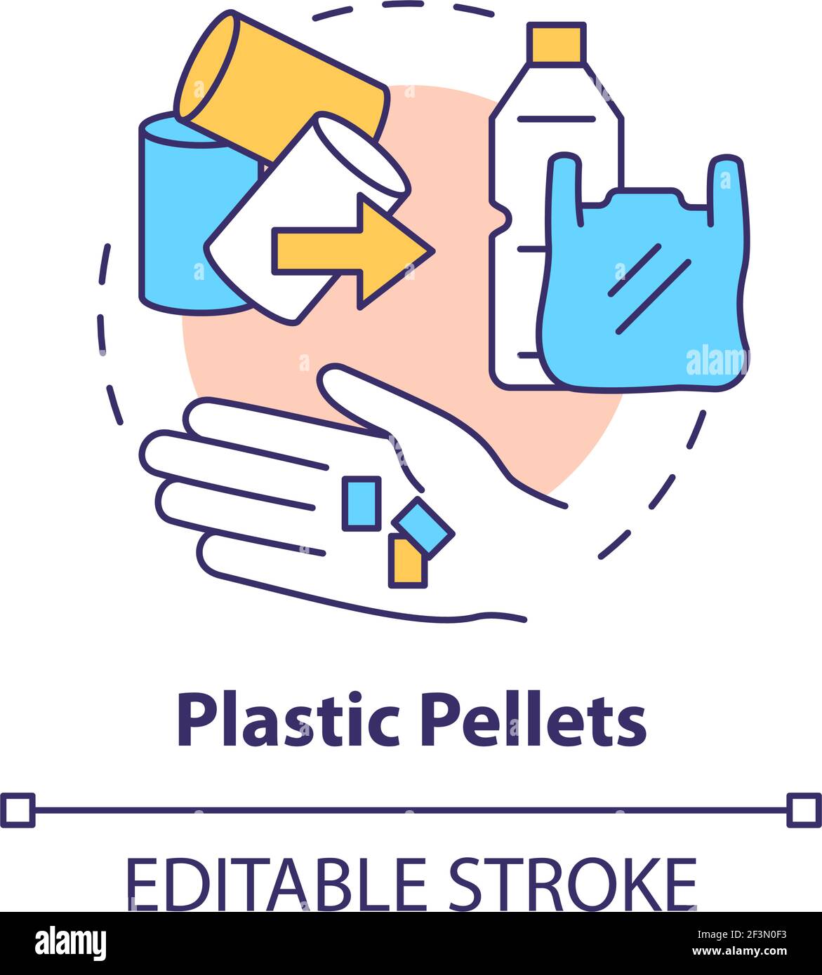 Plastic pellets concept icon. idea thin line illustration Stock Vector ...