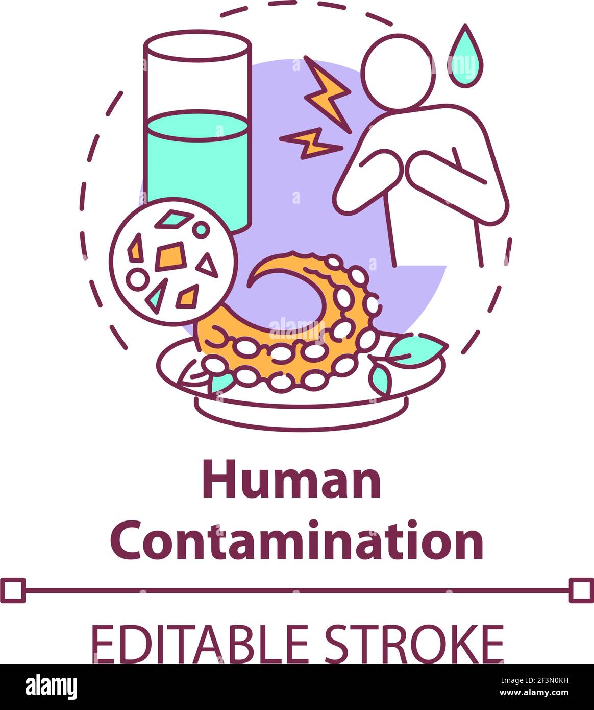 Human contamination concept icon Stock Vector Image & Art - Alamy