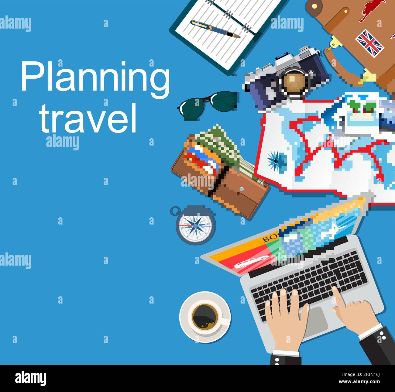 Planning abroad Stock Vector Images - Alamy