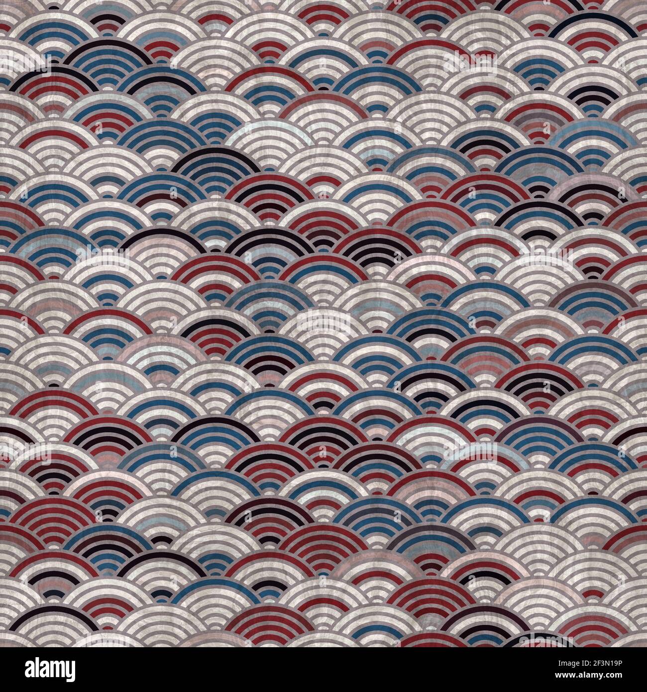 Seamless red white and blue textured retro pattern Stock Photo - Alamy
