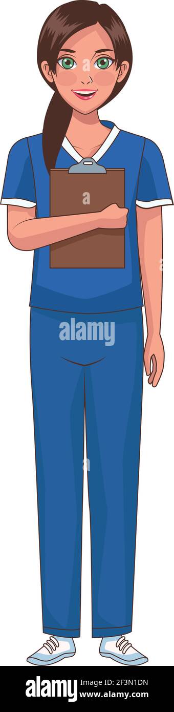 nurse with checklist Stock Vector Image & Art - Alamy
