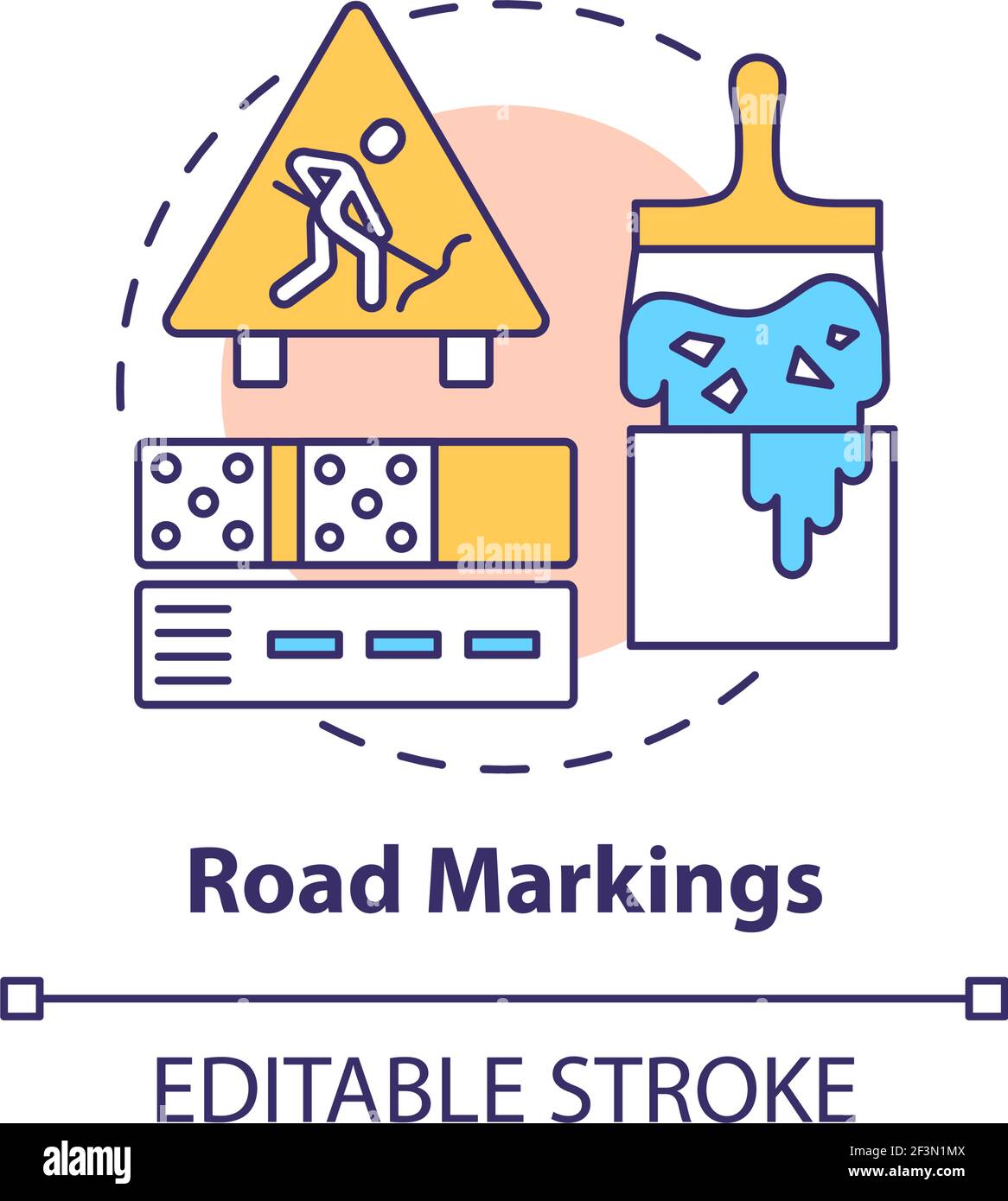 Road markings concept icon Stock Vector Image & Art - Alamy