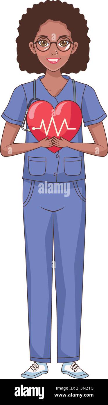 nurse with heart Stock Vector Image & Art - Alamy