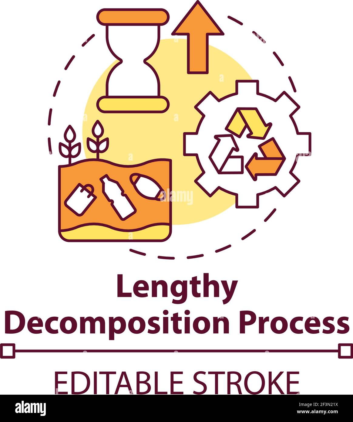 Lengthy decomposition process concept icon Stock Vector Image & Art - Alamy