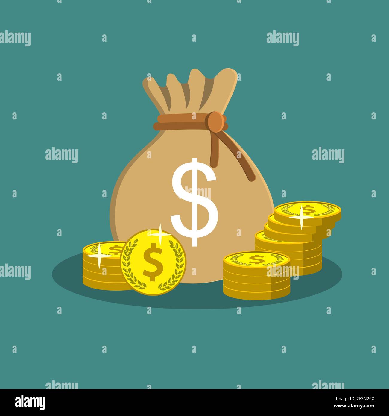 Pile dollars money Stock Vector Images - Alamy