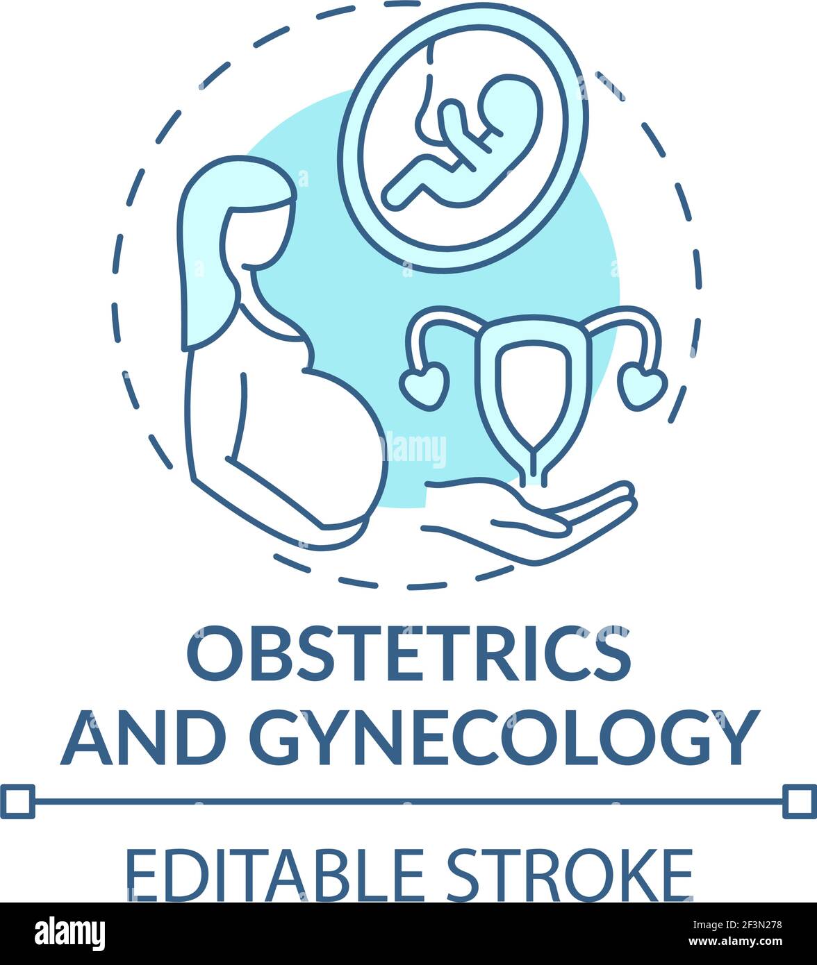 A Set Of Gynecology Icons Gynecology Free Vector Art