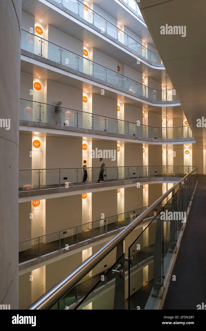 Atrium View of Abito Housing, Salford Quays, Manchester, England, UK ...