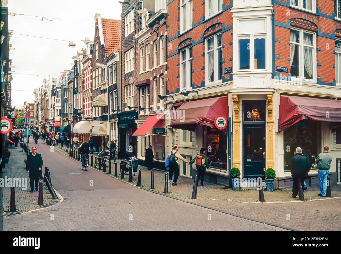 Corner of Prinsengracht and Nieuwe Spiegelstraat Amsterdam on 2001 ...