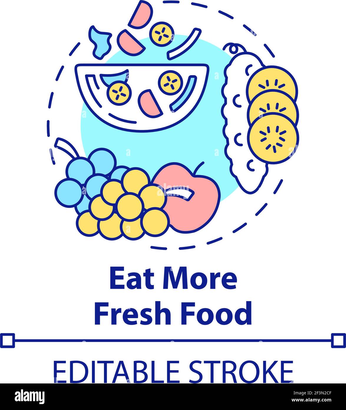 Eat more fresh food concept icon Stock Vector Image & Art - Alamy