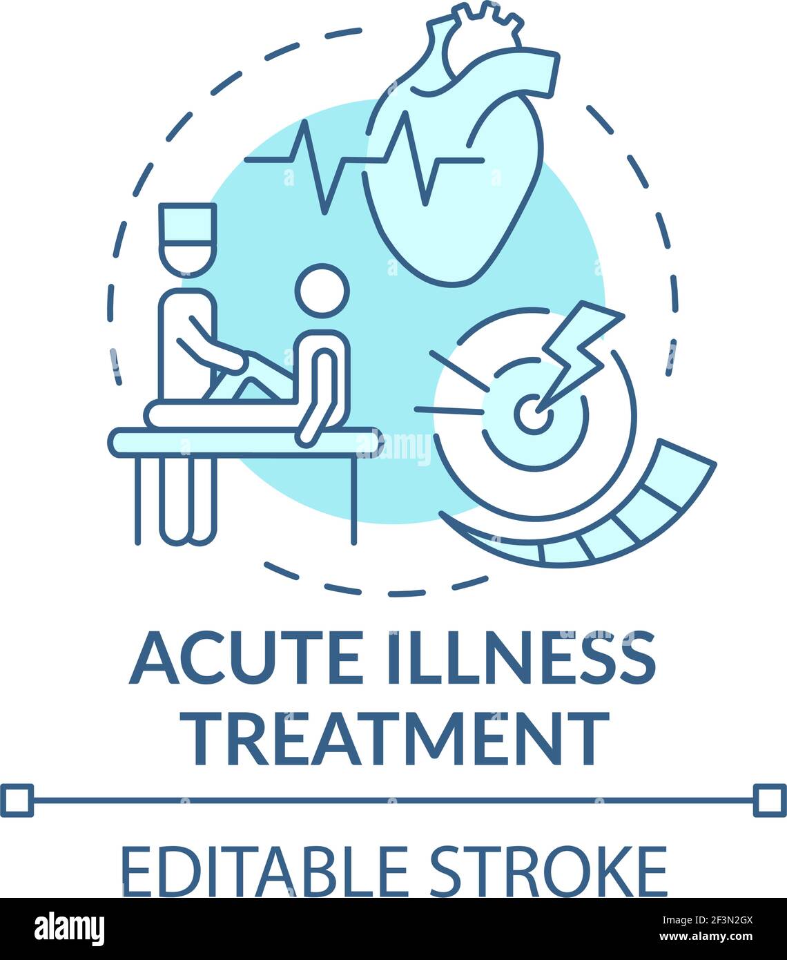 Acute Illness Treatment Blue Concept Icon Stock Vector Image And Art Alamy