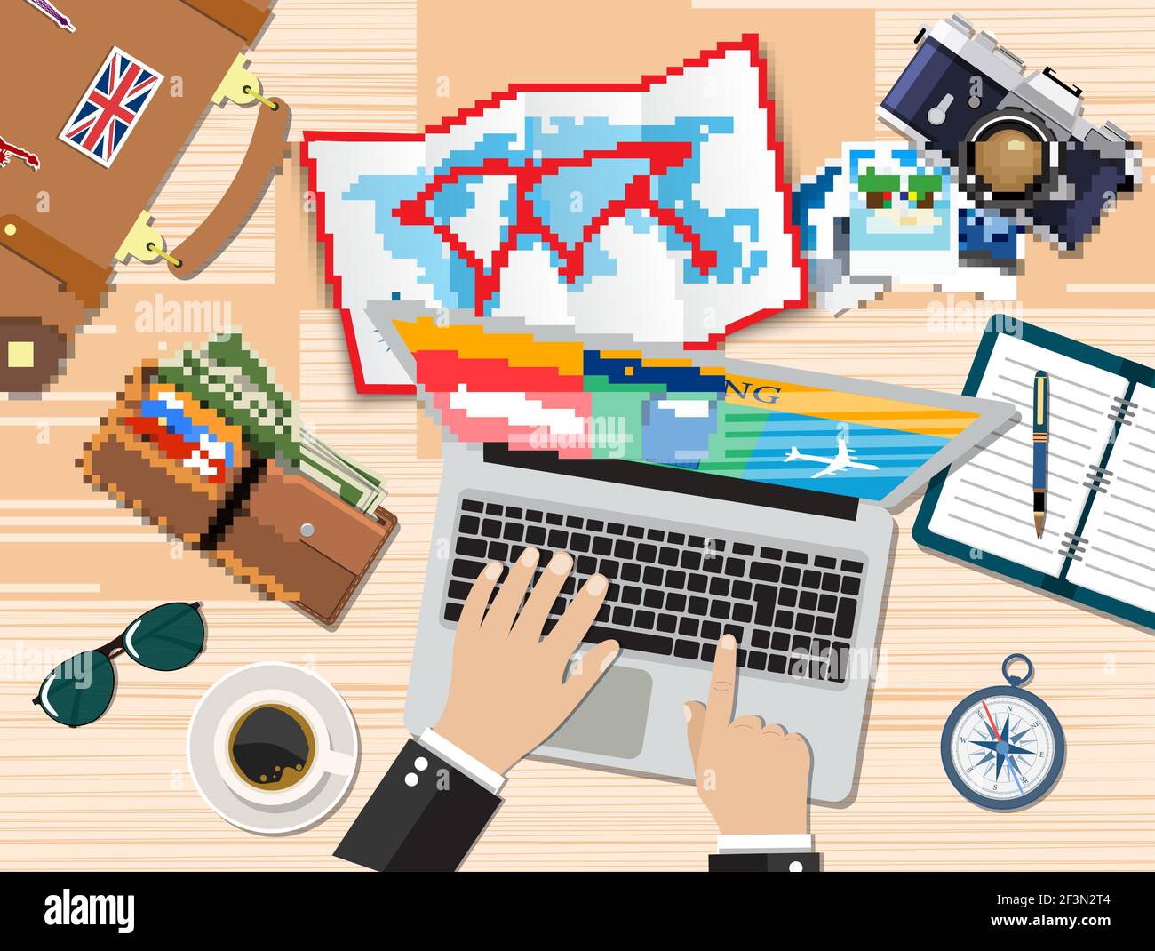 Planning abroad Stock Vector Images - Alamy