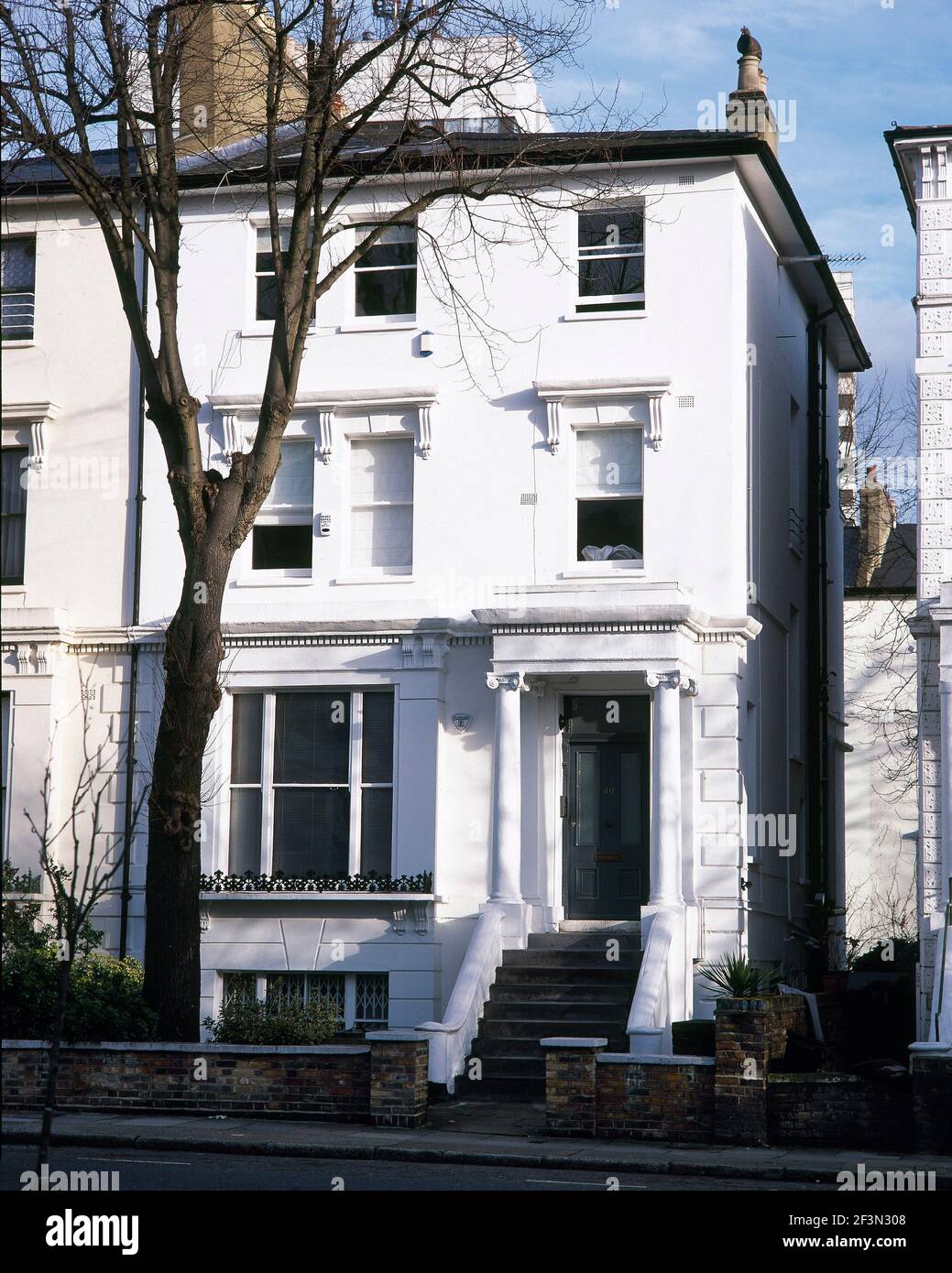 Exterior of semi detached Victorian town house Stock Photo - Alamy