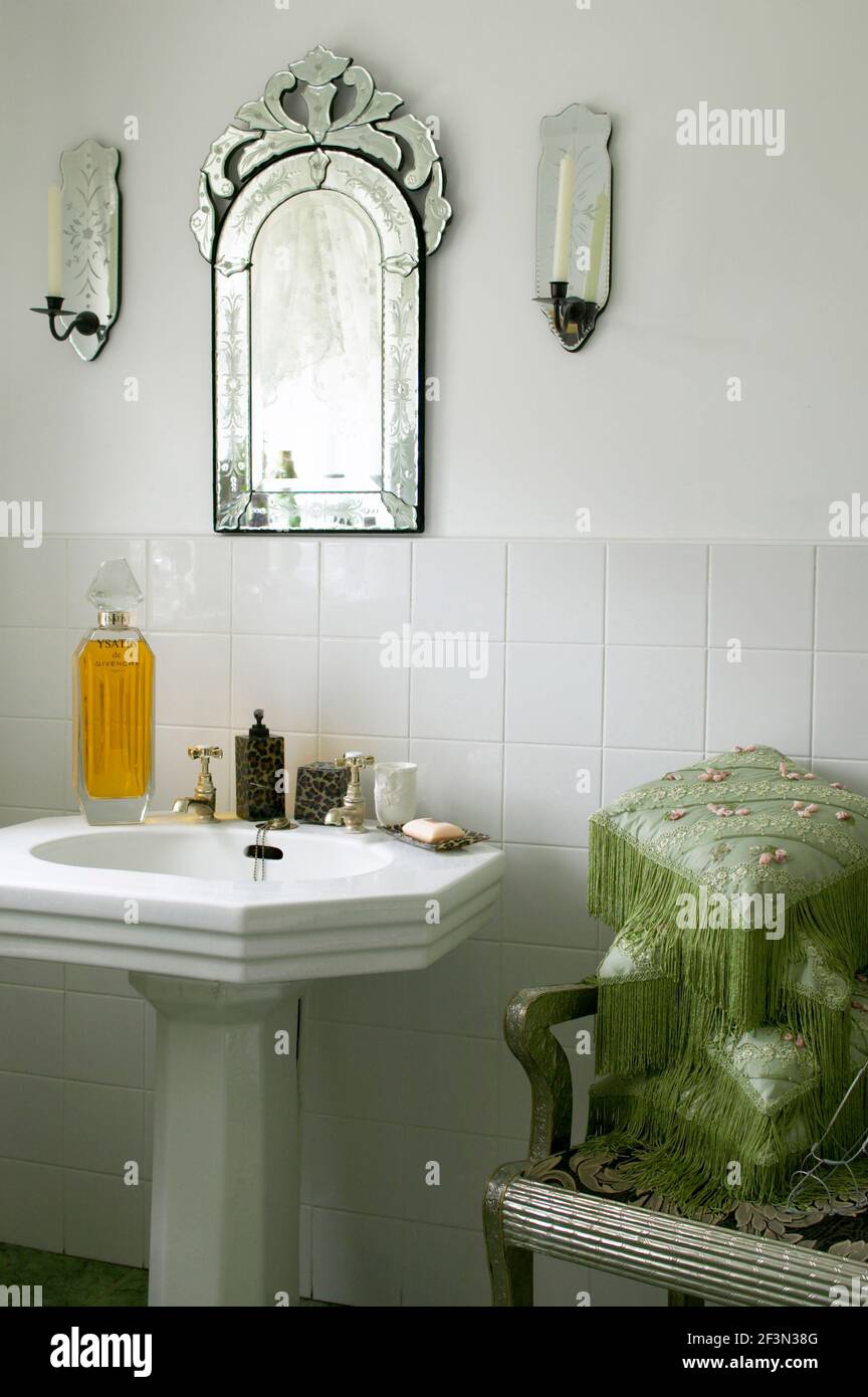 Detail of bathroom showing hand basin Stock Photo - Alamy