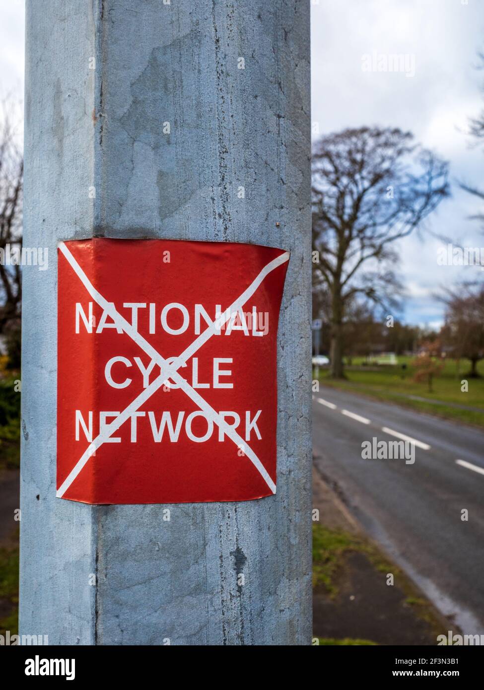 National Cycle Network - sign telling cyclists they've left the ...