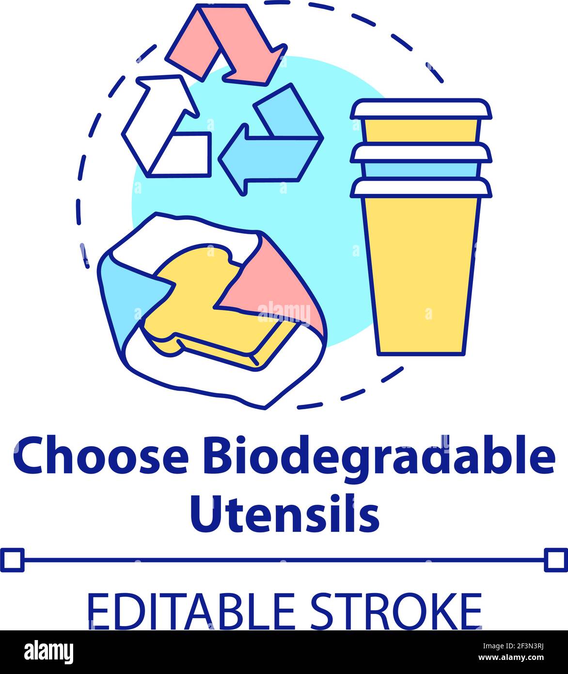 Biodegradable plastic cup Stock Vector Images - Alamy