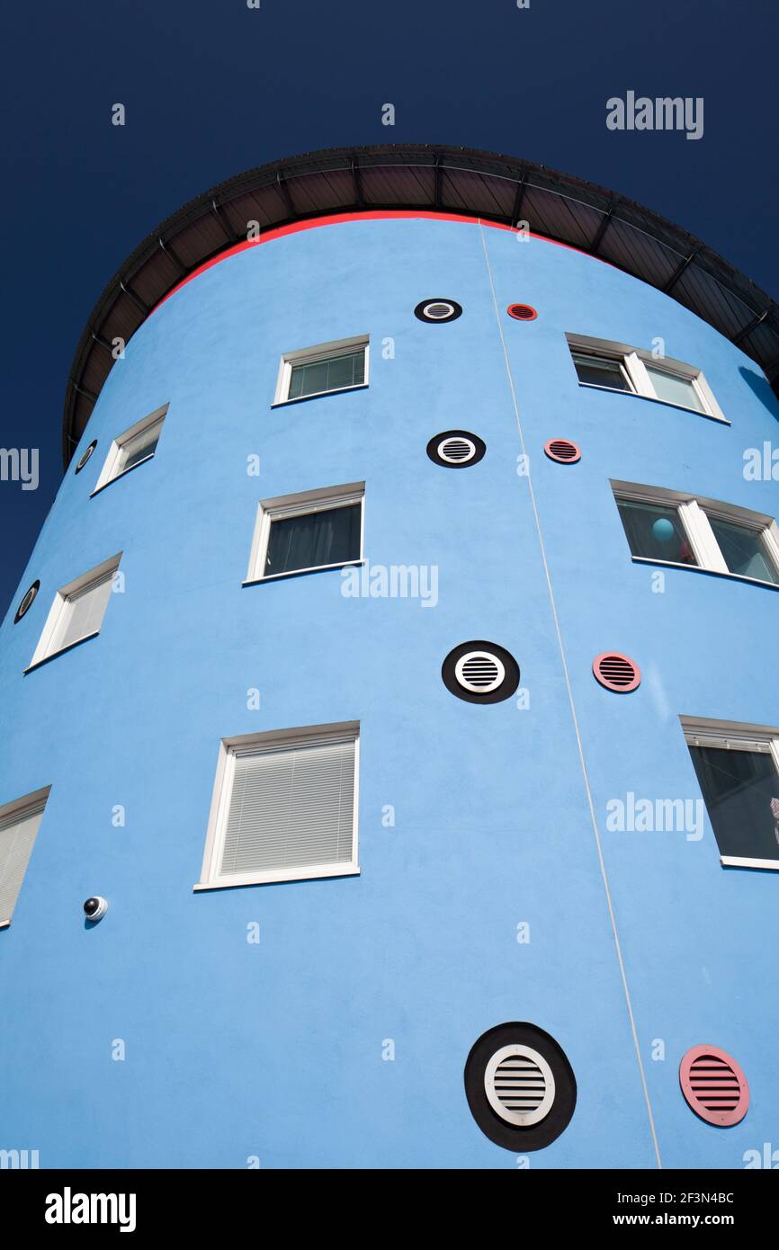 Low-angle view of University of East London (UEL) Halls of Residence ...