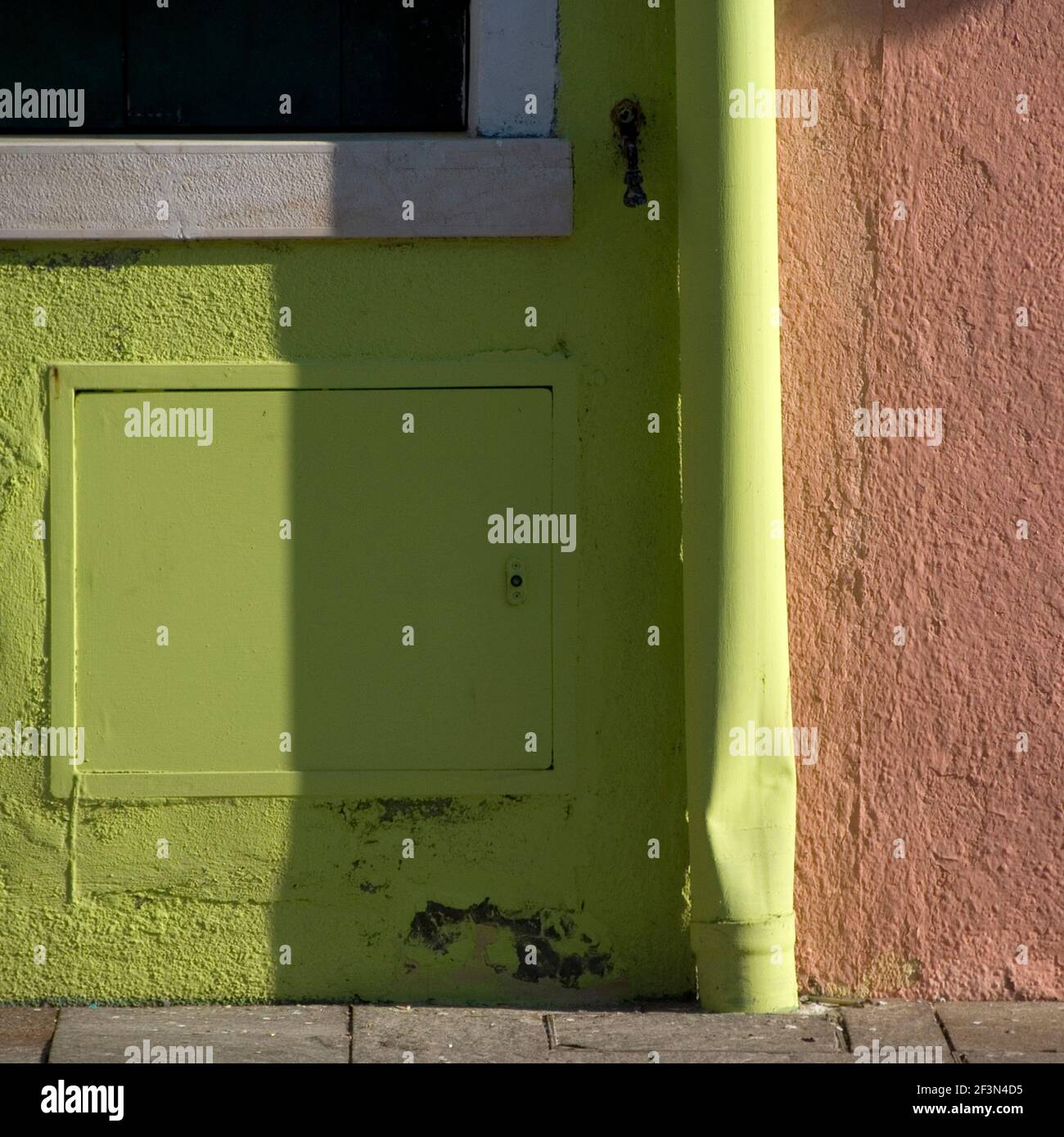 Detail: Window, Access Panel & Downpipe | NONE | Stock Photo - Alamy