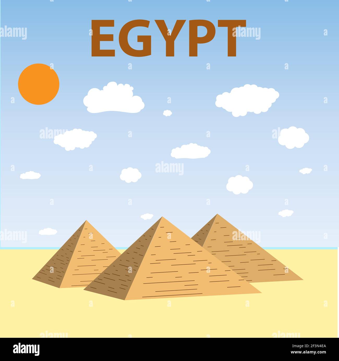 Egyptian pyramids Flat design Stock Vector Image & Art - Alamy