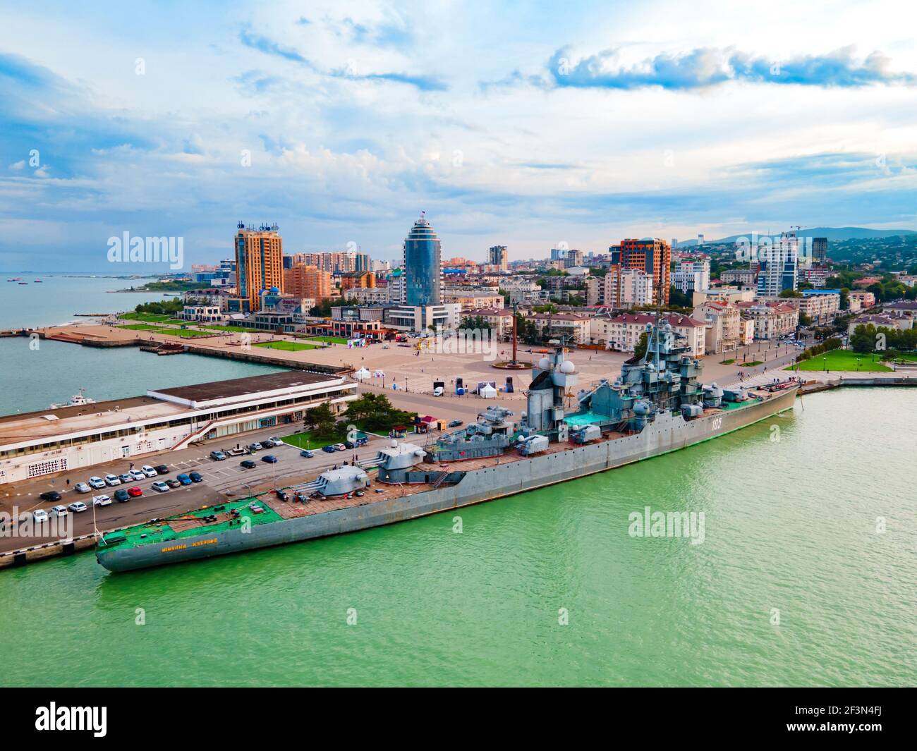 Novorossiysk, Russia - October 02, 2020: Soviet cruiser museum Mikhail ...