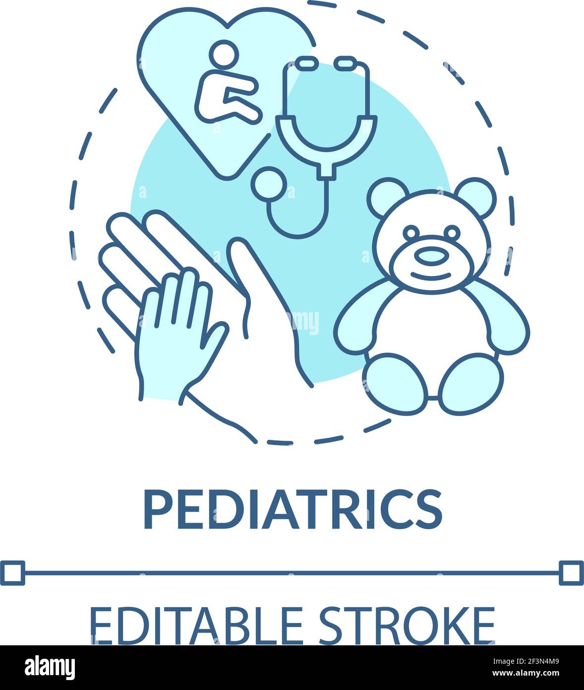 Pediatrics Blue Concept Icon Stock Vector Image And Art Alamy