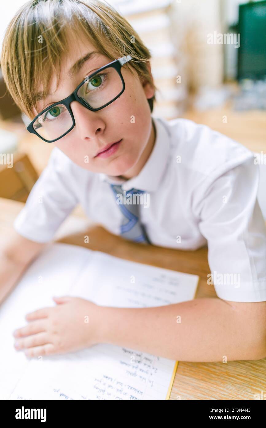 Boy school uniform hi-res stock photography and images - Alamy