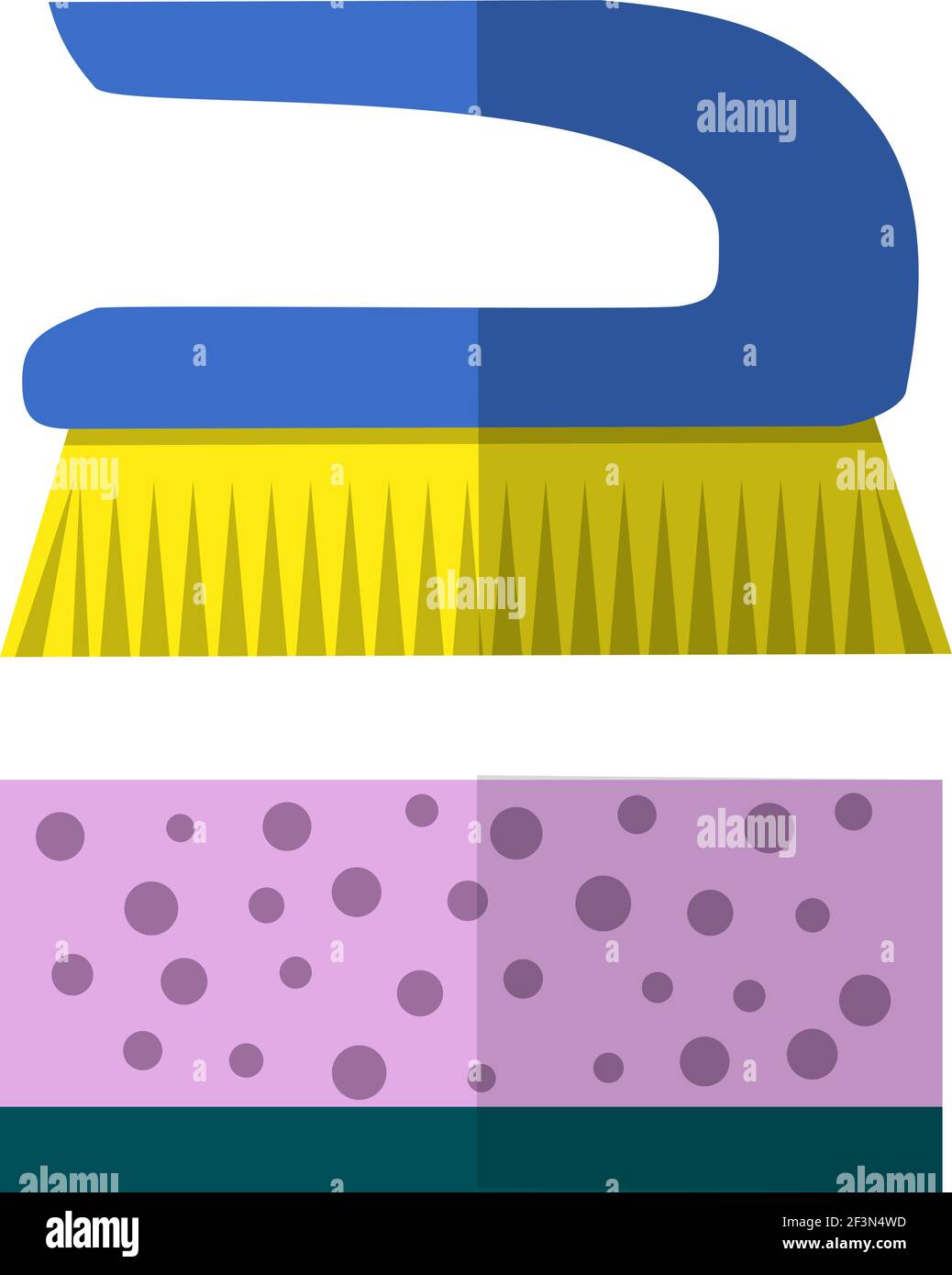Household cleaning brushes Cut Out Stock Images & Pictures - Alamy