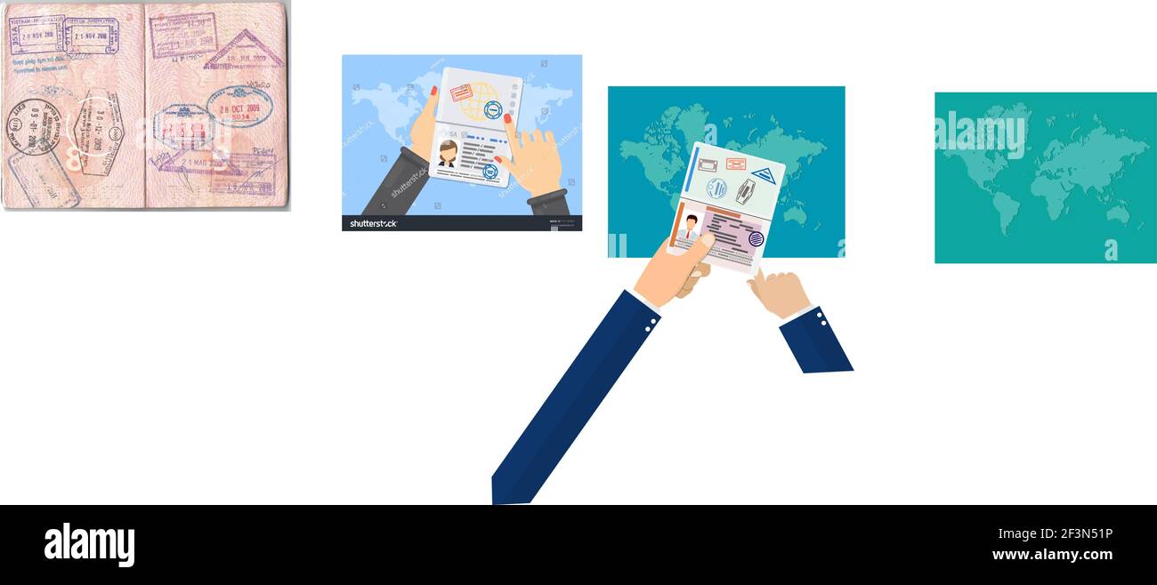 Passport check man icon Stock Vector Images - Alamy