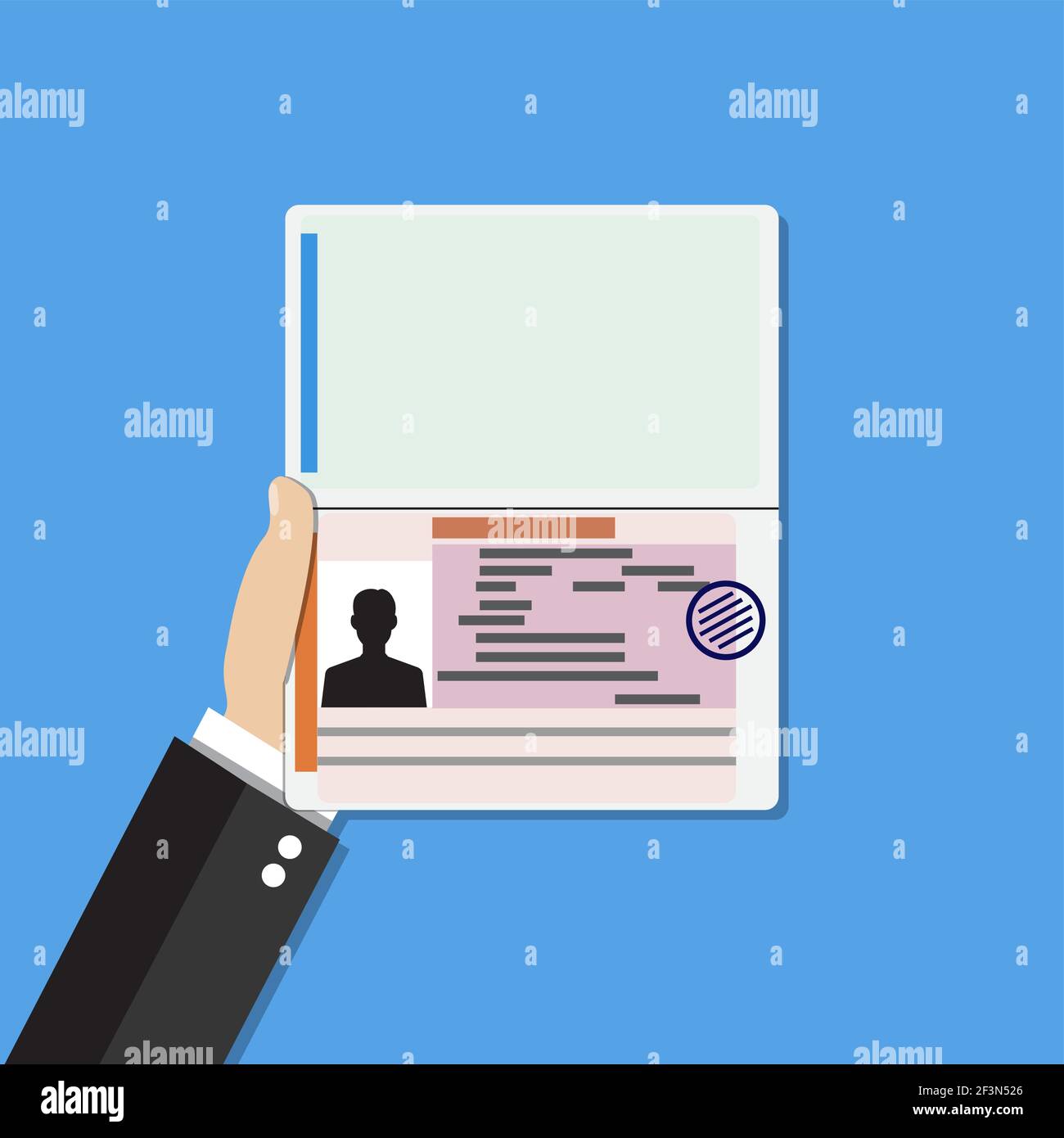 Visa stamp approved Stock Vector Images - Alamy