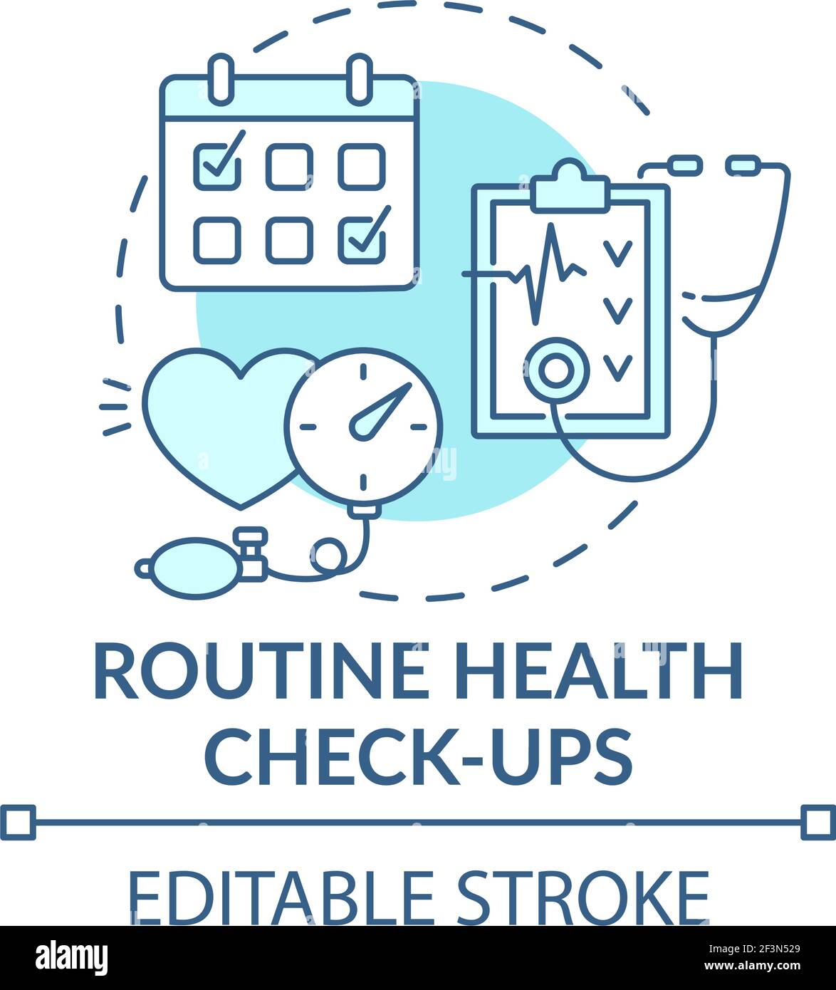 Routine health checkups blue concept icon Stock Vector Image & Art - Alamy