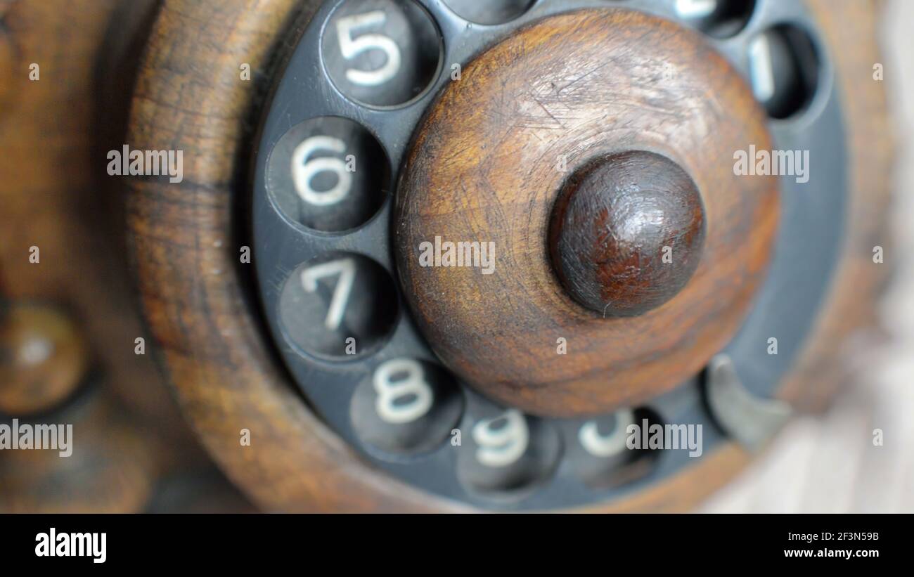 3D illustration - close-up view on old telephone dial Stock Photo - Alamy