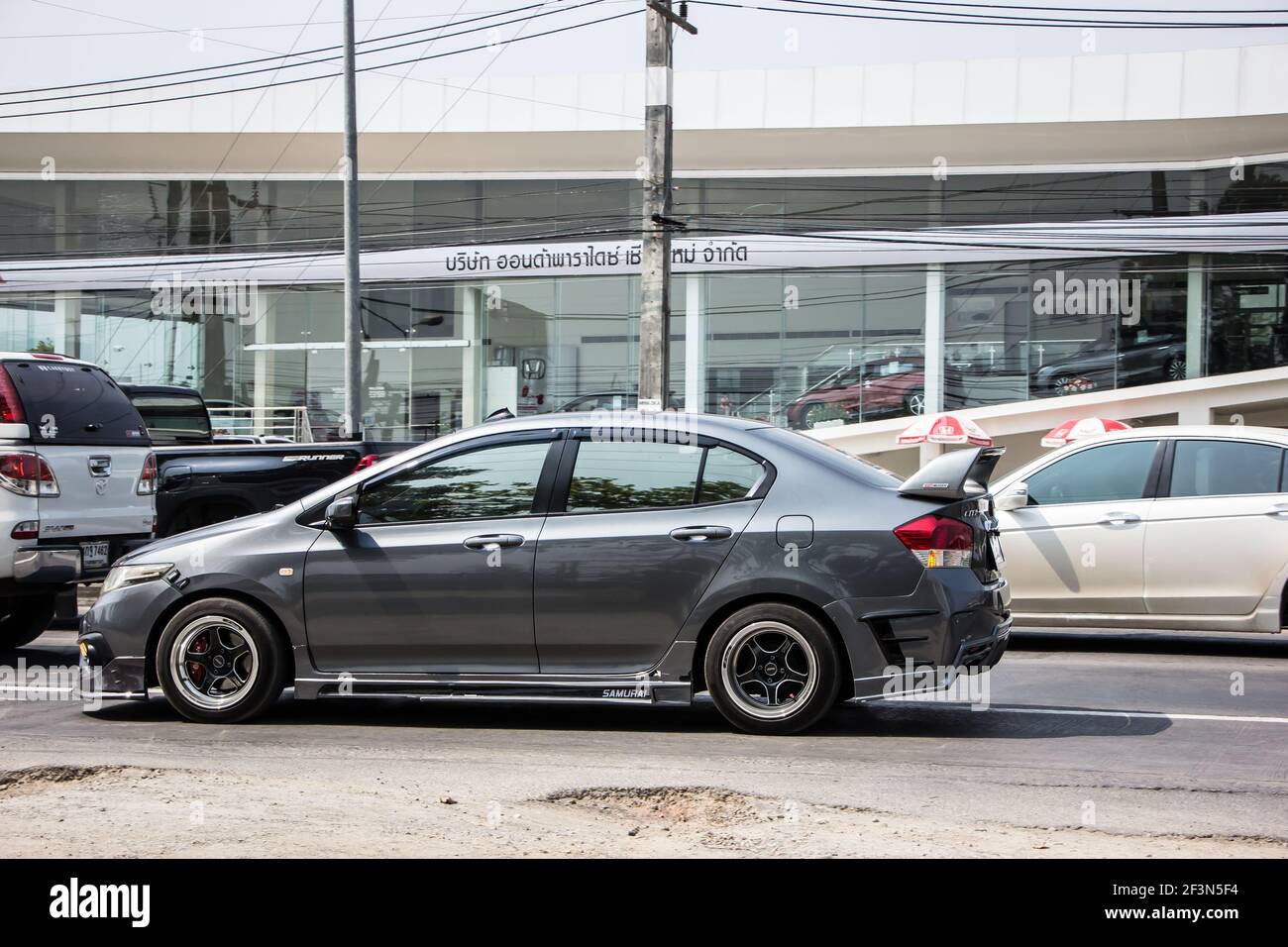 Chiangmai, Thailand - February 9 2021: Private Honda City Compact car ...